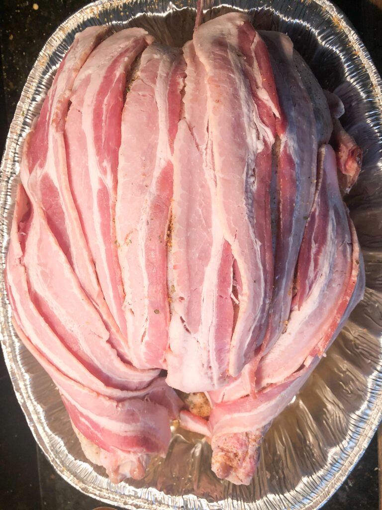 Thanksgiving Bacon Wrapped Turkey · Just That Perfect Piece