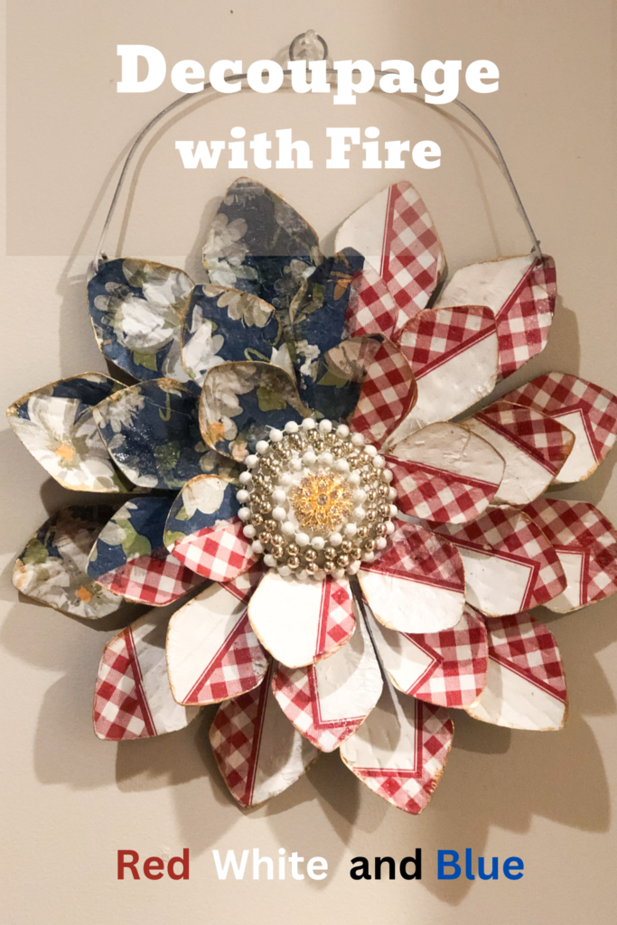 How to Decoupage on a Curved Surface (Patriotic Bird DIY Using Napkins ...
