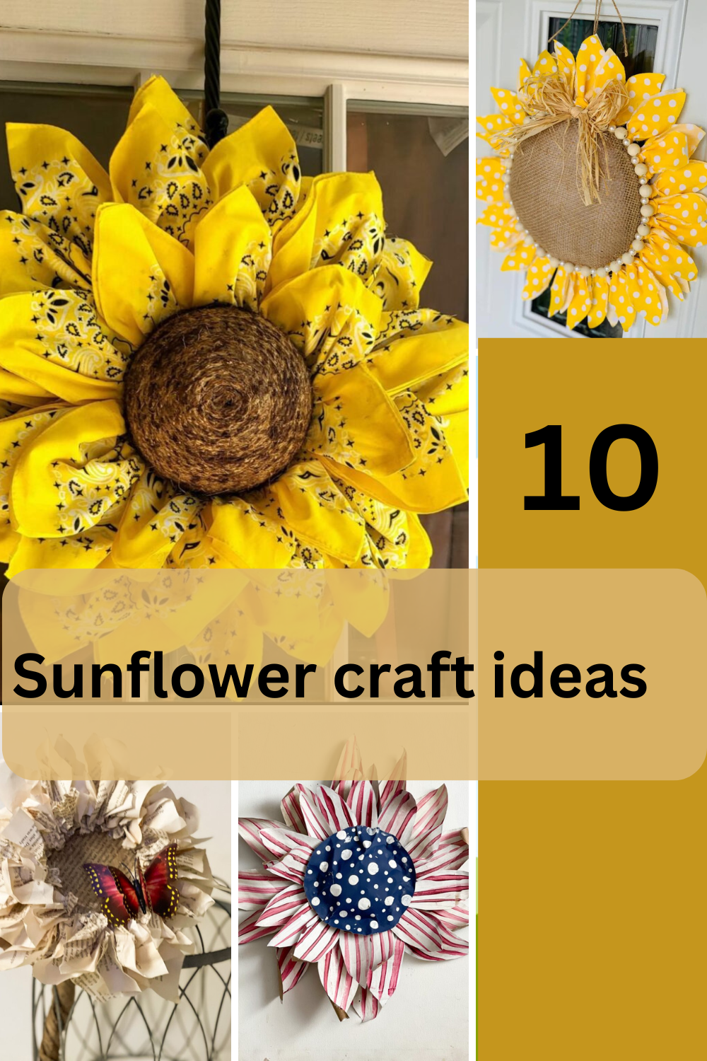 10 Creative Ways to Craft Fall Sunflowers Using Different Materials ...